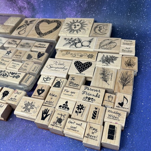 Stampin' Up! | Other | Huge Lot Of 72 Craftscrapbooking Wood Block ...